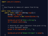 Java Program To Delete All Space Characters From A String Btech Geeks