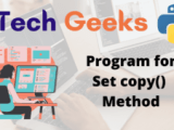 Python Program For Set Copy Method Btech Geeks