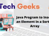 Java Program To Insert An Element In A Sorted Array Btech Geeks
