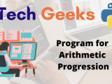 Python Program For Arithmetic Progression Btech Geeks