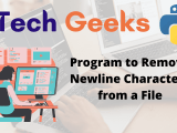 Python Remove New Line Python Program To Remove Newline Characters
