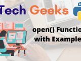 Python Open Function With Examples Btech Geeks
