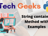 Python Contains Method Python String Contains Method With Examples