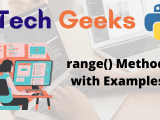 Python Range Method With Examples Btech Geeks