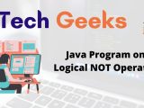 Not Operator In Java Java Program On Logical Not Operator Btech Geeks