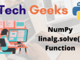 Np Linalg Solve Python Numpy Linalg Solve Function Btech Geeks
