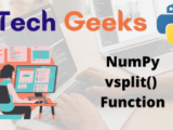 Python Numpy Vsplit Function Btech Geeks
