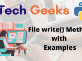 Python File Write Method With Examples Btech Geeks