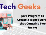 Jagged Array Java Java Program To Create A Jagged Array That Contains