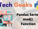 Python Pandas Series Mod Function Btech Geeks