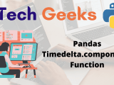 Python Pandas Timedeltaponents Function Btech Geeks