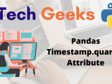 Python Pandas Timestamp Quarter Attribute Btech Geeks
