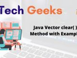 Java Vector Clear Method With Example Btech Geeks