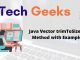 Java Vector Trimtosize Method With Example Btech Geeks