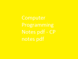 Pdf Computer Programming Pdf Notes 1st Year Cp Notes 2019 Sw