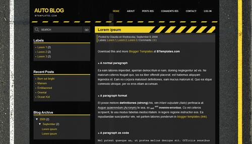Auto Blog Blogger template - BTemplates