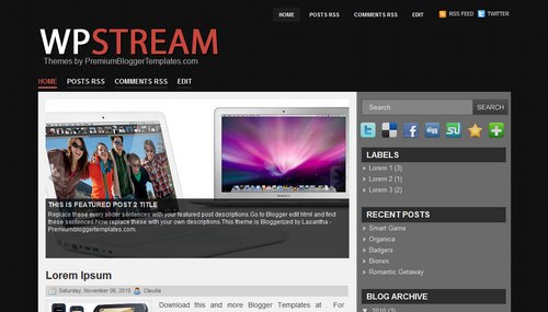 WP Stream Blogger template - BTemplates