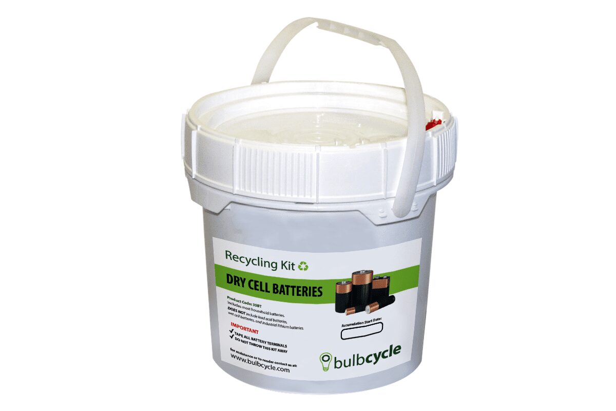 3.5 Gallon Dry Cell and Lithium-ion Battery Recycling Kit (Holds up to ...