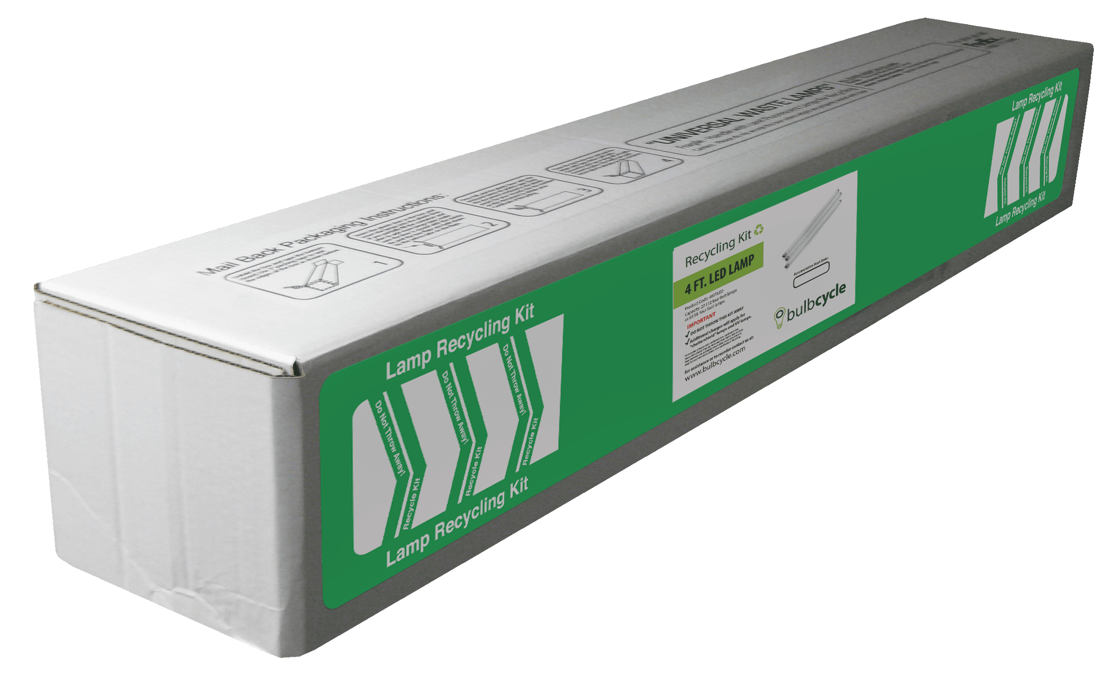 4ft LED Light Bulb Recycling Box (Holds 39 T8 / 62 T5 / 78 T4 or 156 T2 ...