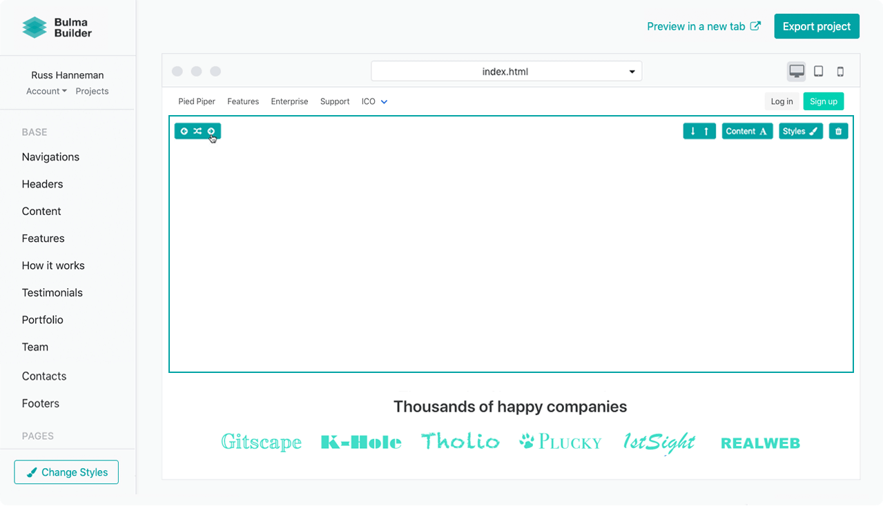 Bulma Builder Create Bulma Templates In Minutes