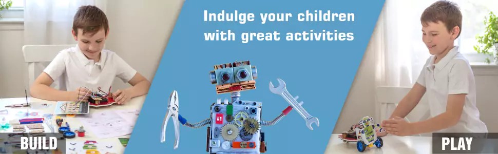 10in1 Robots with Sensors for Ages 8-12 Electronics Engineering Kit ...