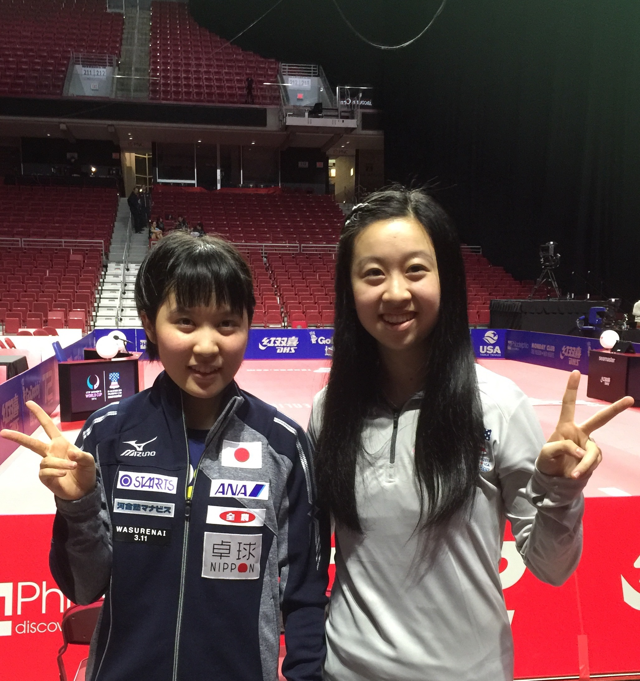 Angela Guan with 2016 Women's World Cup's Champion & Runner-up