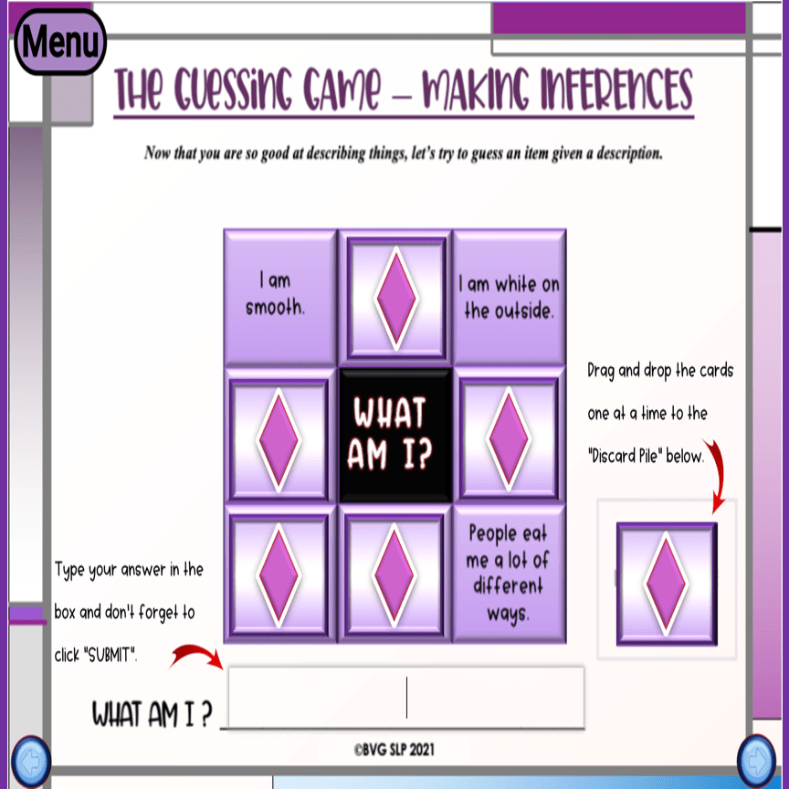 Digital Describe and Infer BUNDLE PDF and BOOM CARDS - BVG SLP