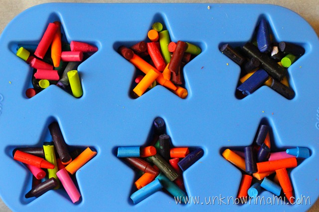 Baking Broken Bits of Crayons - By Claudya