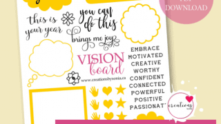45 Free Vision Board Printables + Inspiring Quotes - byDeze