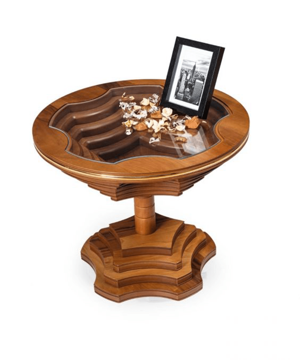 Geometric Round Design Side Table - C-Decor