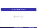 Ppt Dynamic Programming December 15 2016 Cmpe 250 Dynamic