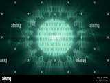 Binary Code Background With Digits On Screen Algorithm Binary Data