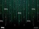 Abstract Technology Background Binary Data And Streaming Binary Code
