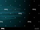 Abstract Technology Background Binary Data And Streaming Binary Code