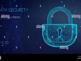 Data Security Binary Lock Security Cloud Data Attack Encryption Code