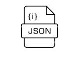 Json File Format Line Icon Javascript Object Notation Json
