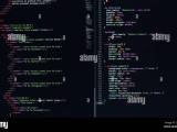 Developer Python Java Script Html Css Source Code On Monitor Screen