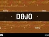 Dojo With Binary Code Digital Technology Background Abstract