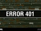 Error 401 With Digital Java Code Text Error 401 And Computer Software
