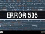 Error 505 With Digital Java Code Text Error 505 And Computer Software