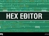 Hex Editor With Abstract Technology Binary Code Background Digital