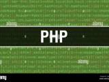 Php With Binary Code Digital Technology Background Abstract Background