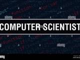 Computer Scientist With Binary Code Digital Technology Background