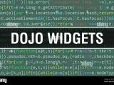 Dojo Widgets With Binary Code Digital Technology Background Abstract