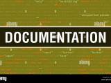 Documentation With Abstract Technology Binary Code Background Digital