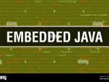 Embedded Java With Abstract Technology Binary Code Background Digital