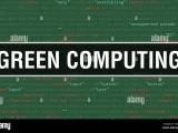 Green Computing With Abstract Technology Binary Code Background Digital