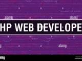 Php Web Developer Text Written On Programming Code Abstract Technology