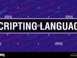 Scripting Language With Abstract Technology Binary Code Background