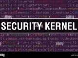 Security Kernel With Abstract Technology Binary Code Background Digital